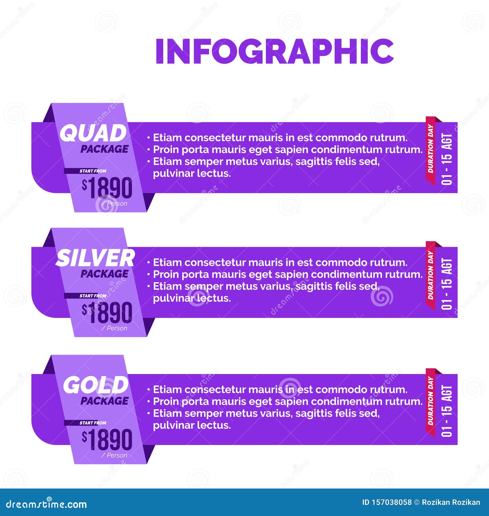 Infographic Element with Package or Options or Steps. Stock ...