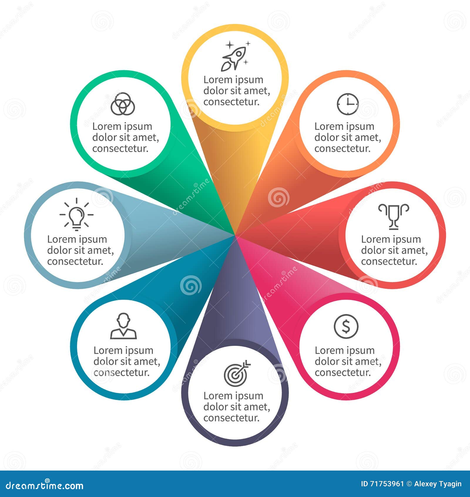 Infographic Element with Petals Stock Vector - Illustration of graph ...