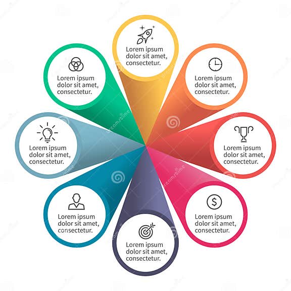 Infographic Element with Petals Stock Vector - Illustration of graph ...