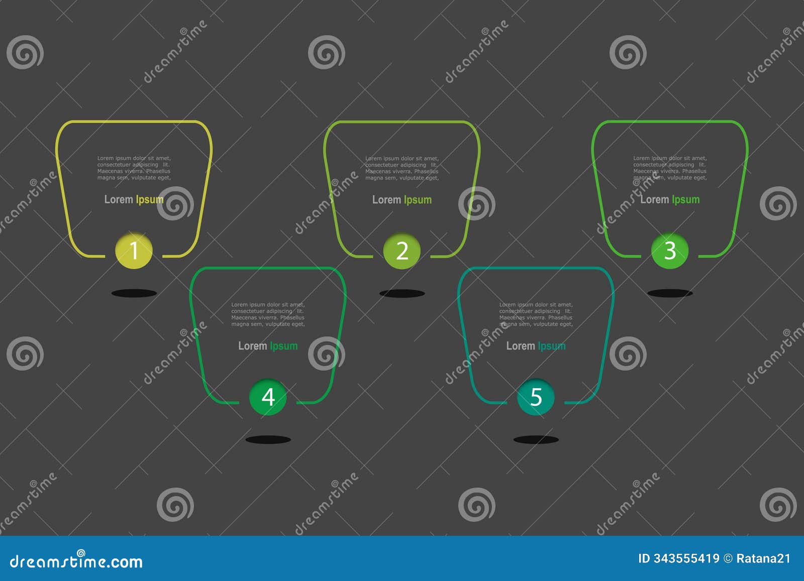 Infographic Element Template, Business Concept with 5 Steps, Colorful ...