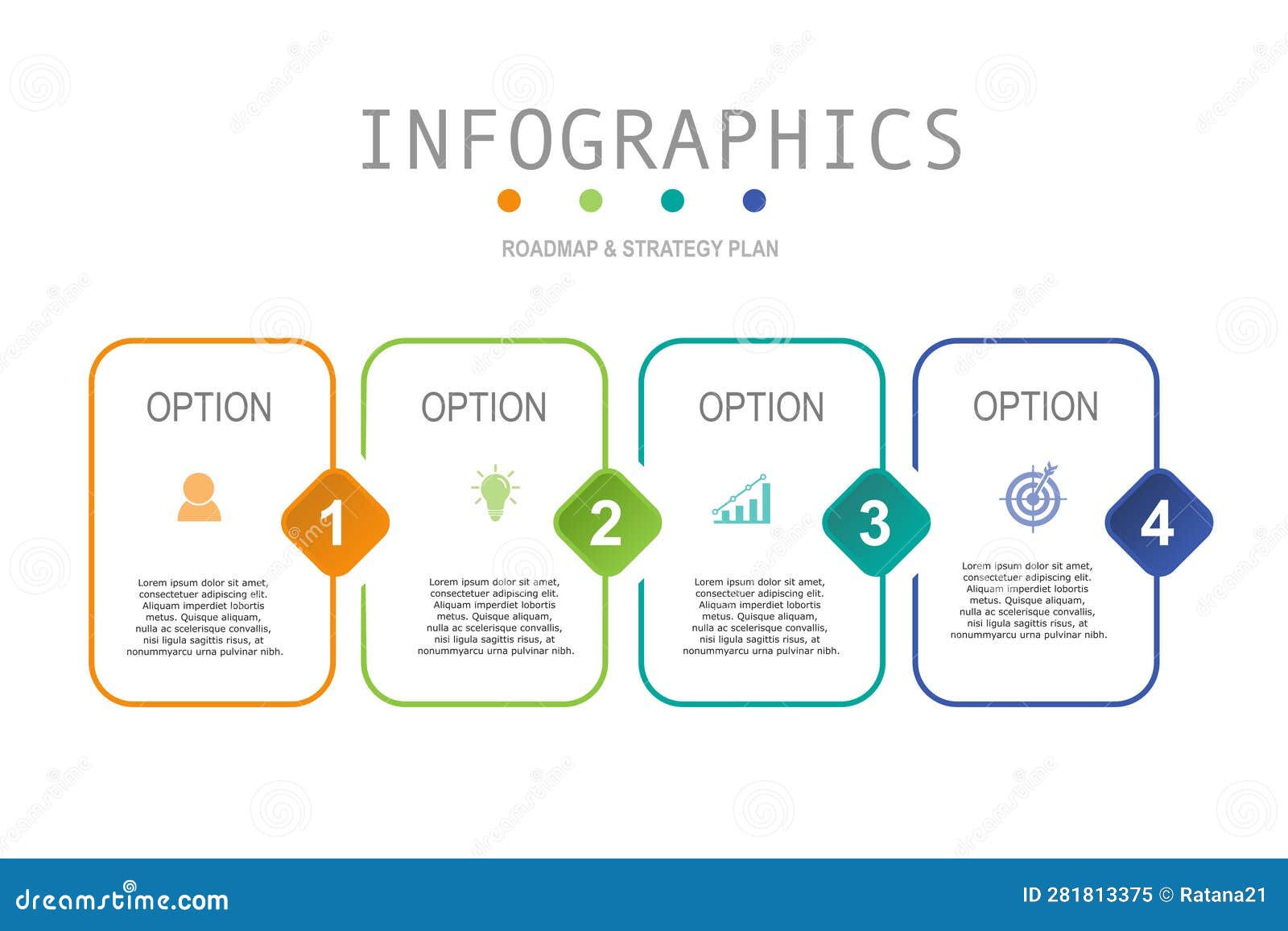 Infographic Element Template, Business Concept with , 4 Steps , Minimal ...