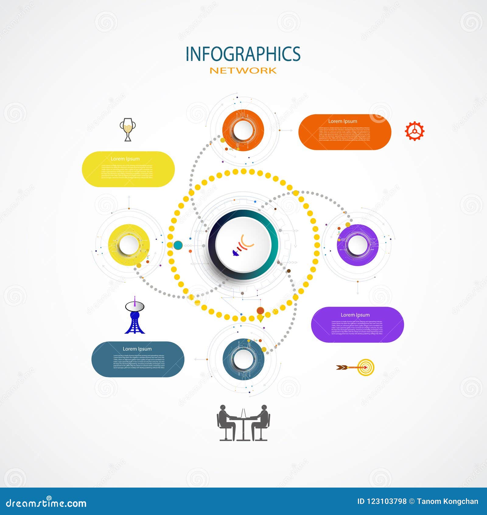Presentation Flowchart. Workflow Parts Scheme, Business Flow Charts And ...