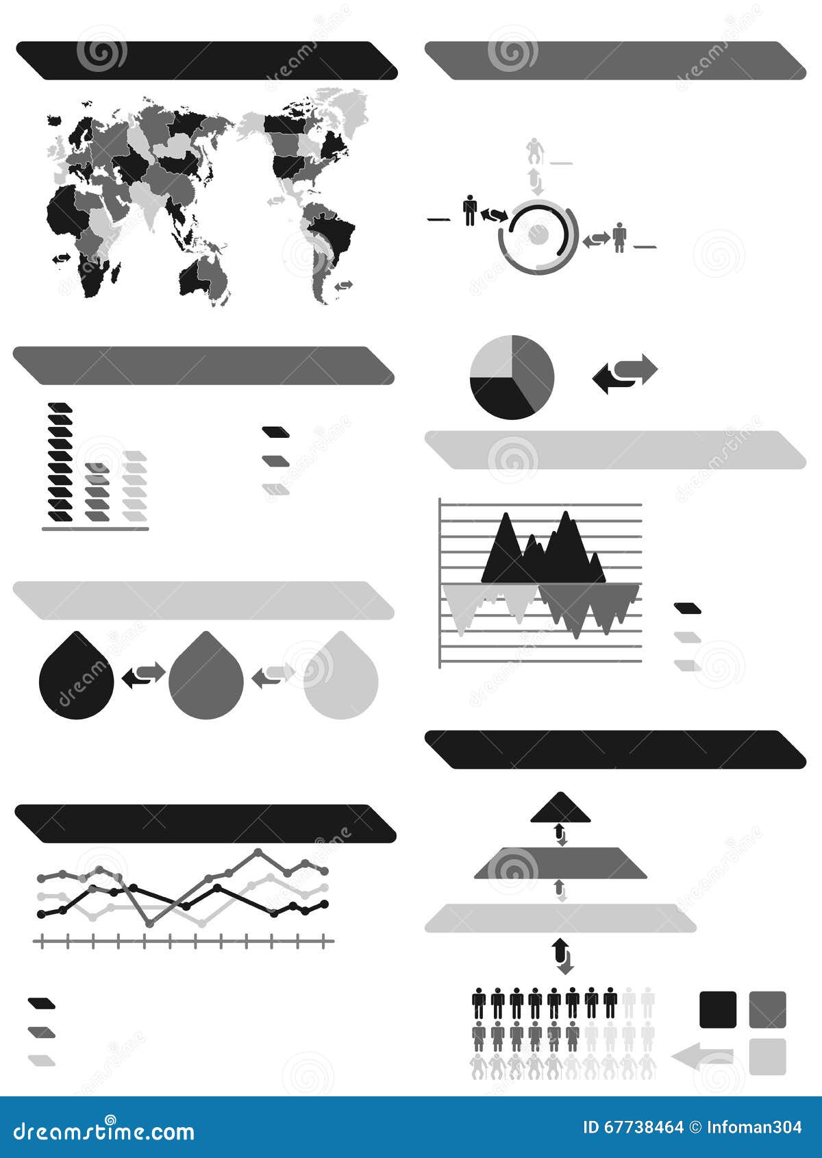 Infographic-Elementdiagramm Und -graphik Vektor Abbildung ...
