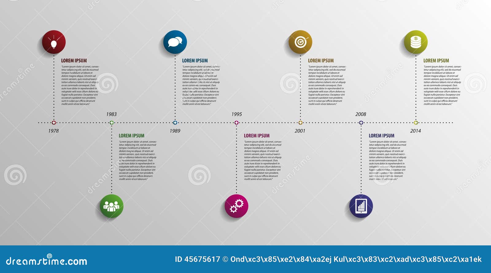 Infographic Elemente Der Zeitachse Vektor Mit Ikonen Vektor Abbildung ...