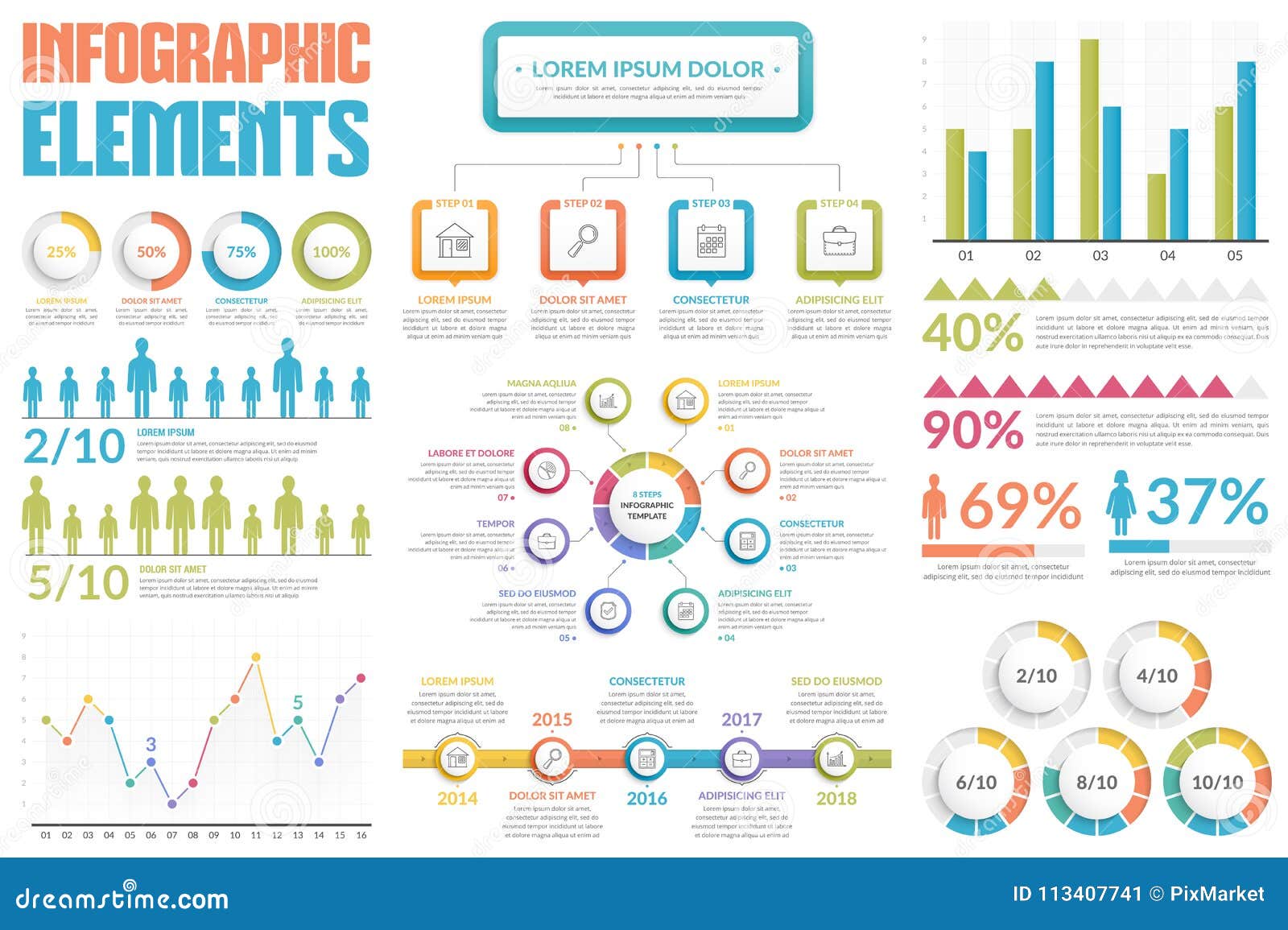 Infographic Elements stock vector. Illustration of icon - 113407741