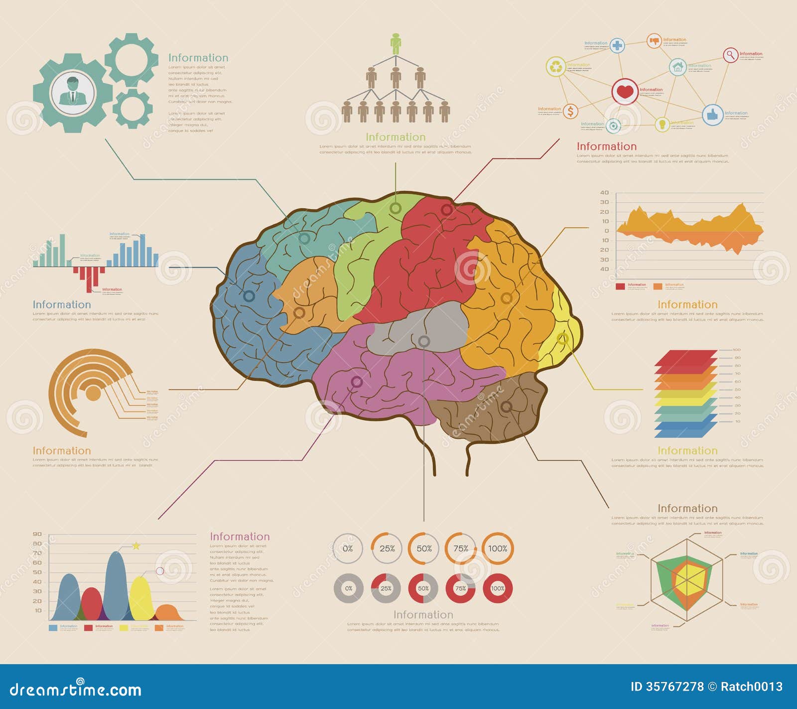 Infographic Elements , Brain Concept Stock Vector - Illustration of ...