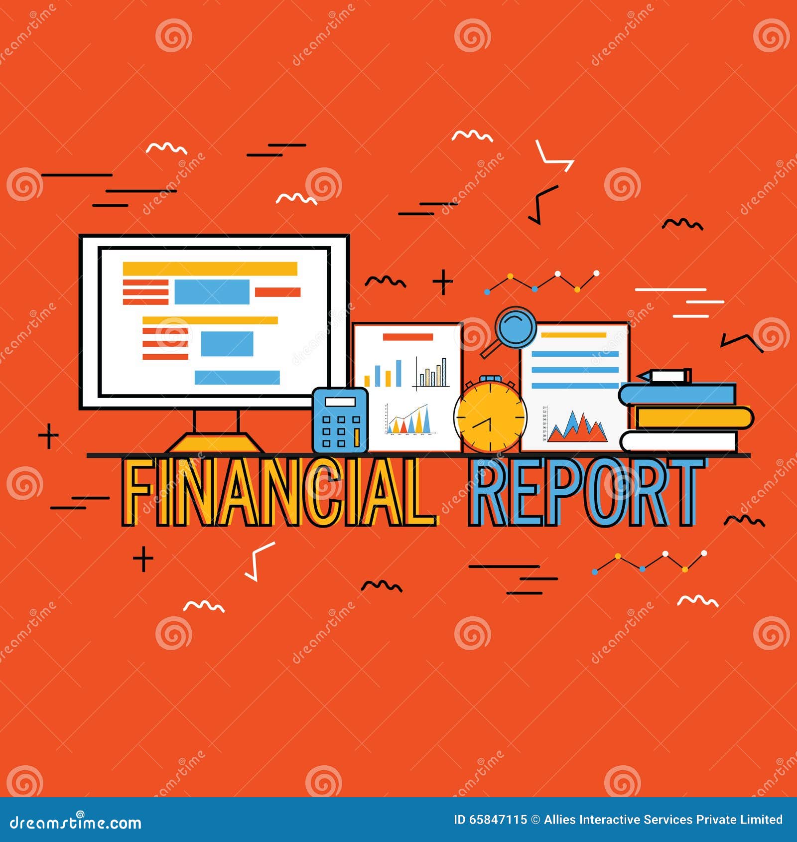 Infographic Elements for Business Financial Reports. Stock Illustration ...
