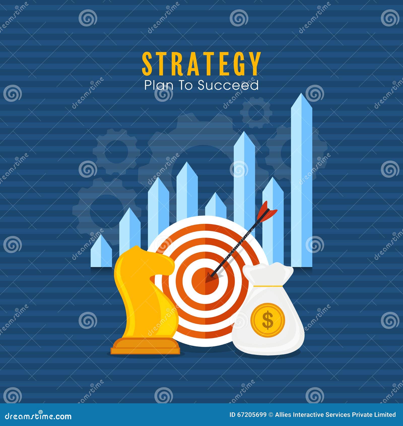 Infographic Elements for Business Progress Concept. Stock Illustration ...