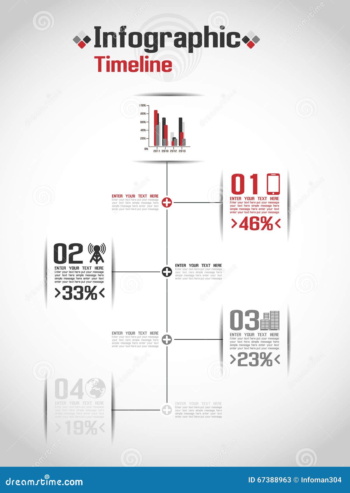 Infographic Elements Chart and Graphic Timeline Stock Vector ...