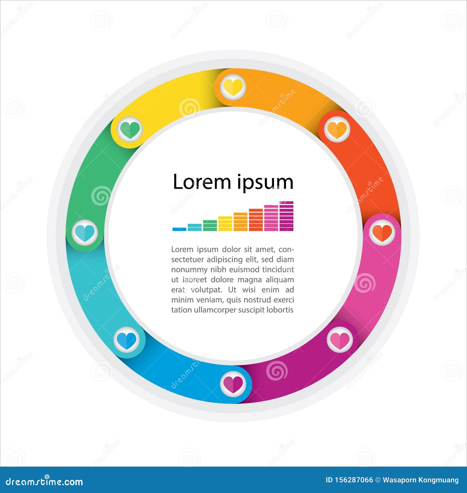 Infographic Elements. Colorful Cycle Template Banner Stock Vector ...