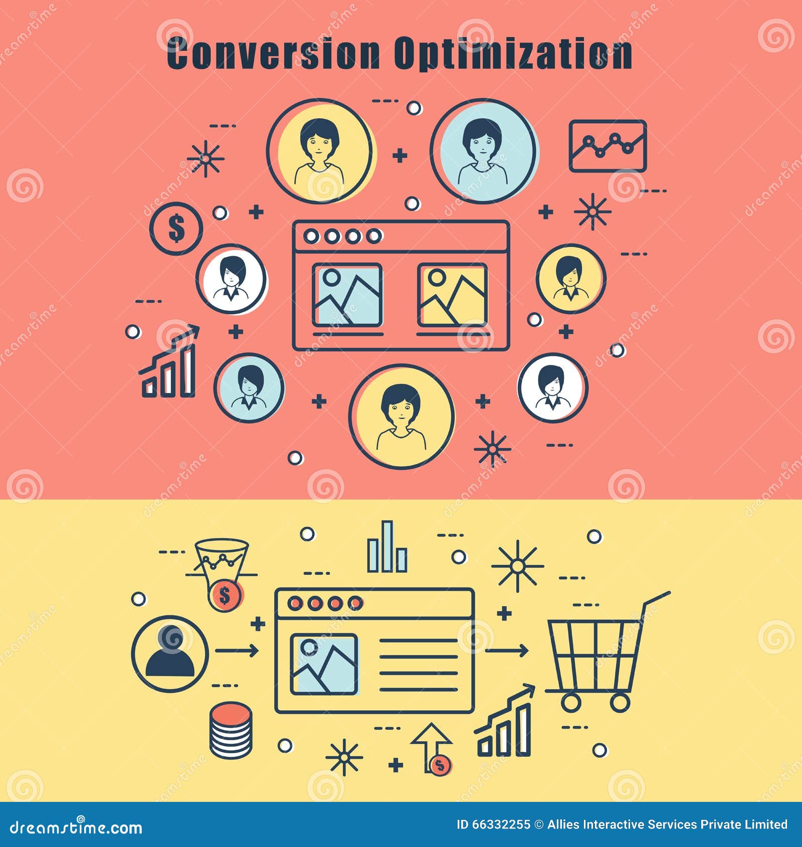 Infographic Elements For Conversion Optimization. Royalty-Free Stock ...