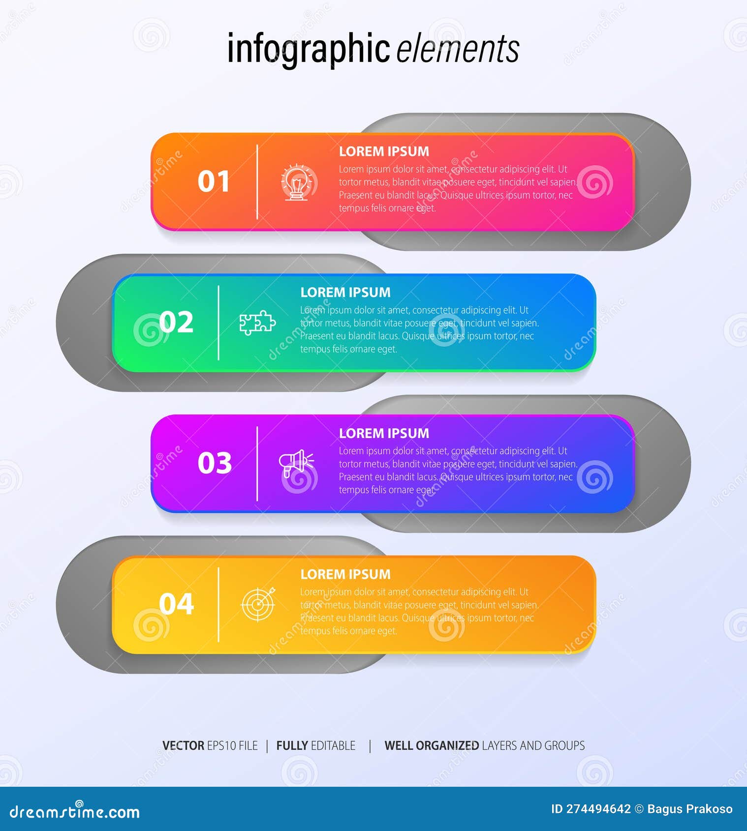 Infographic Elements Data Visualization Vector Stock Vector - Illustration of process ...