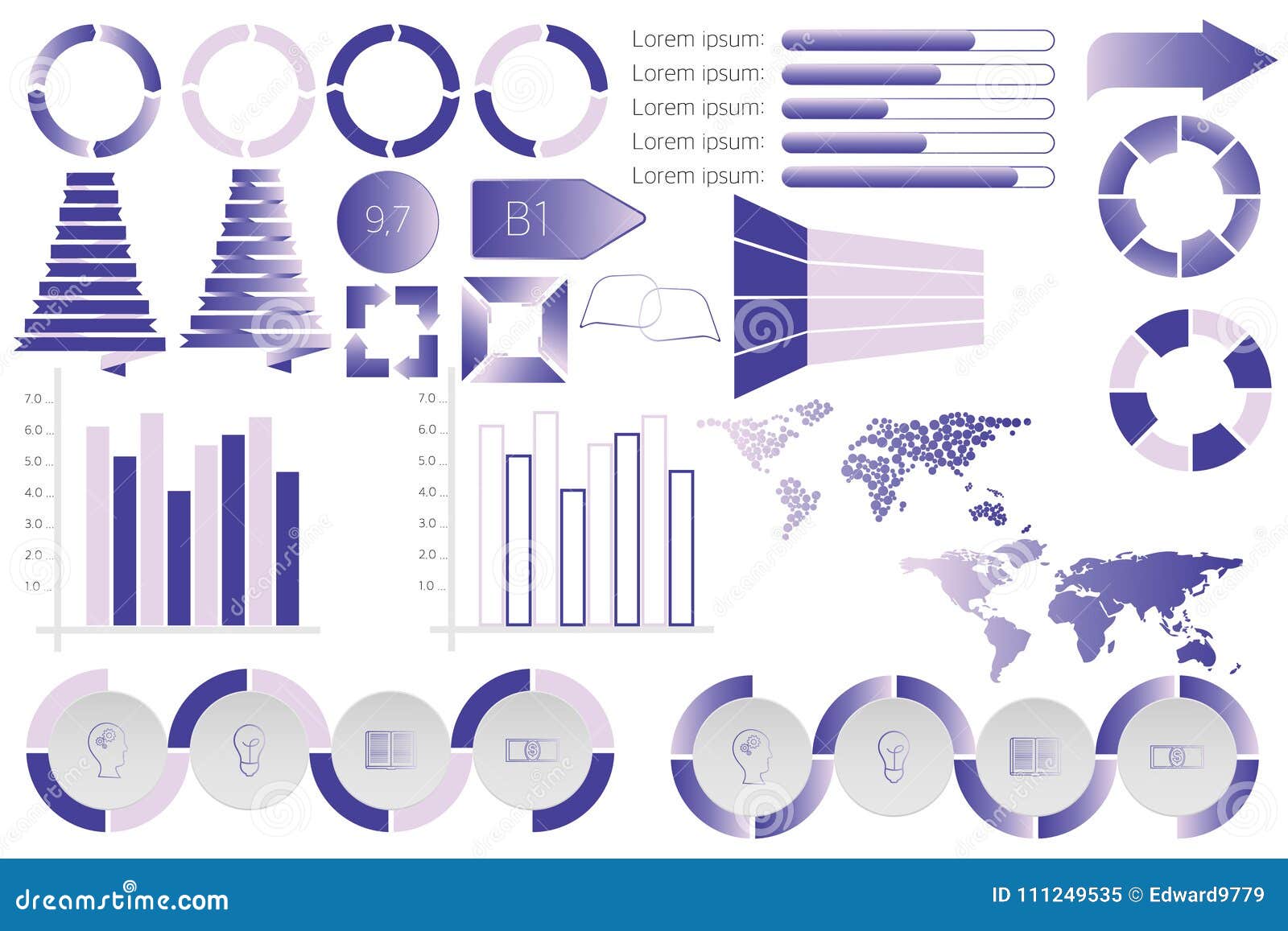 Infographic Elements Data Visualization Vector Design Template Stock ...