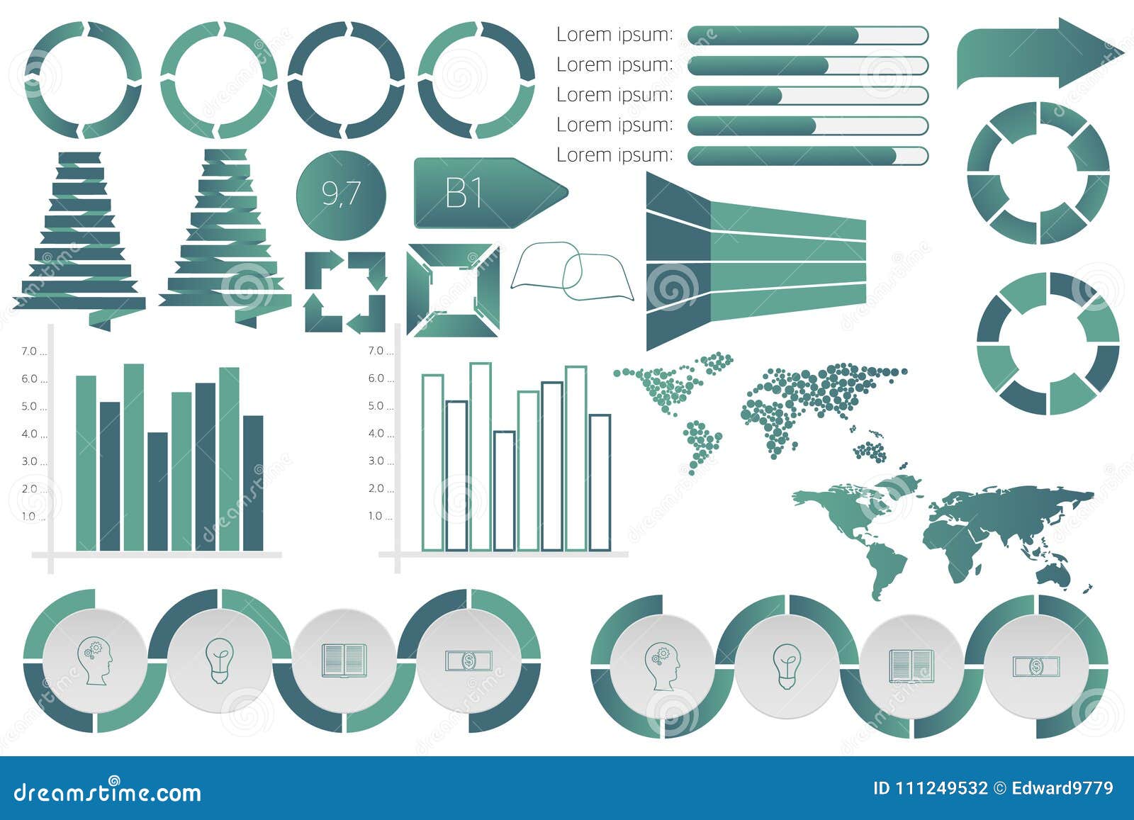 Infographic Elements Data Visualization Vector Design Template Stock ...