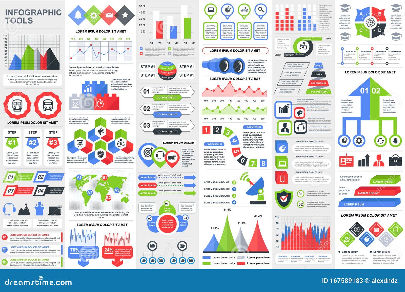 Infographic Elements Data Visualization Vector Design Template. Stock Vector - Illustration of ...