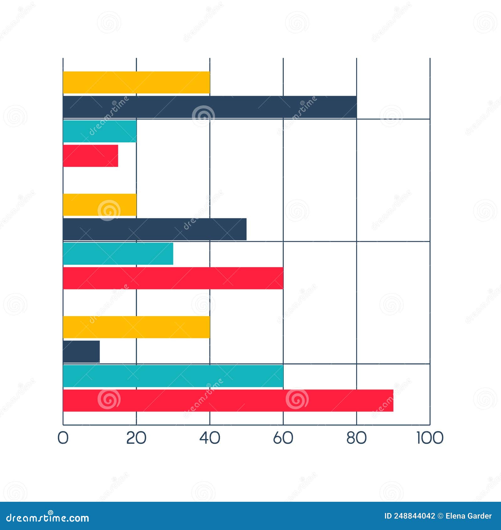 Infographic Elements. Diagram Progress Bar. Flat Vector Process ...