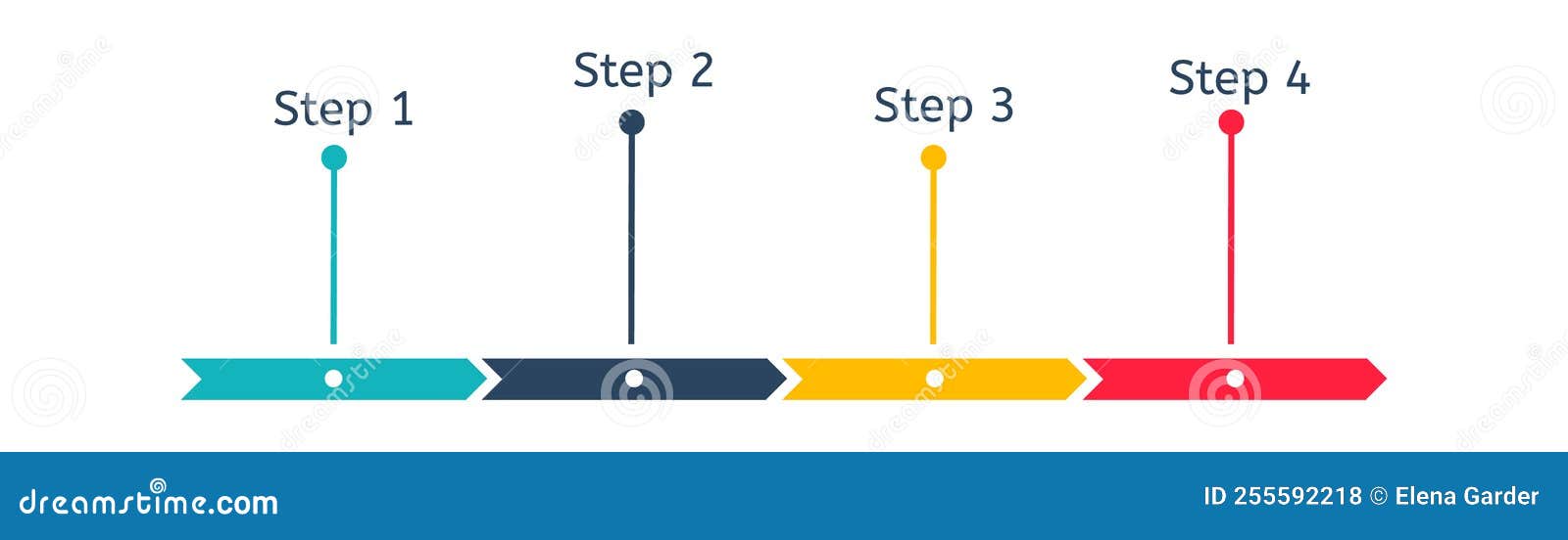 Infographic Elements. Diagram Progress Bar. Flat Vector Process ...