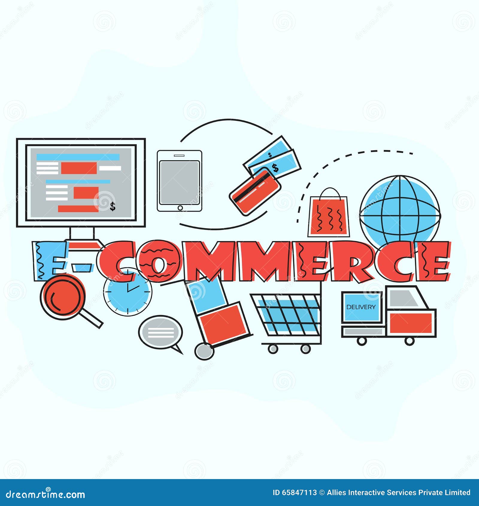 Infographic Elements for E-commerce Business. Stock Illustration ...