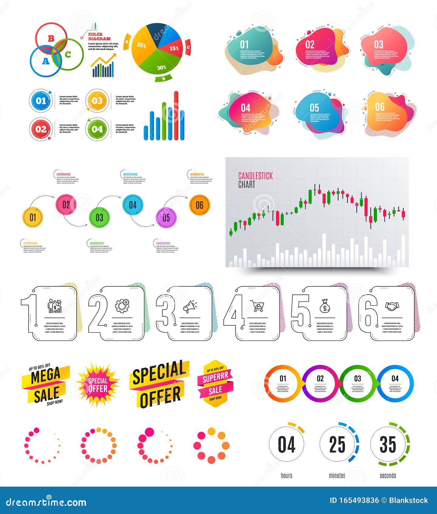 Infographic Elements. Financial Graph, Options Banner Badges. Sale ...