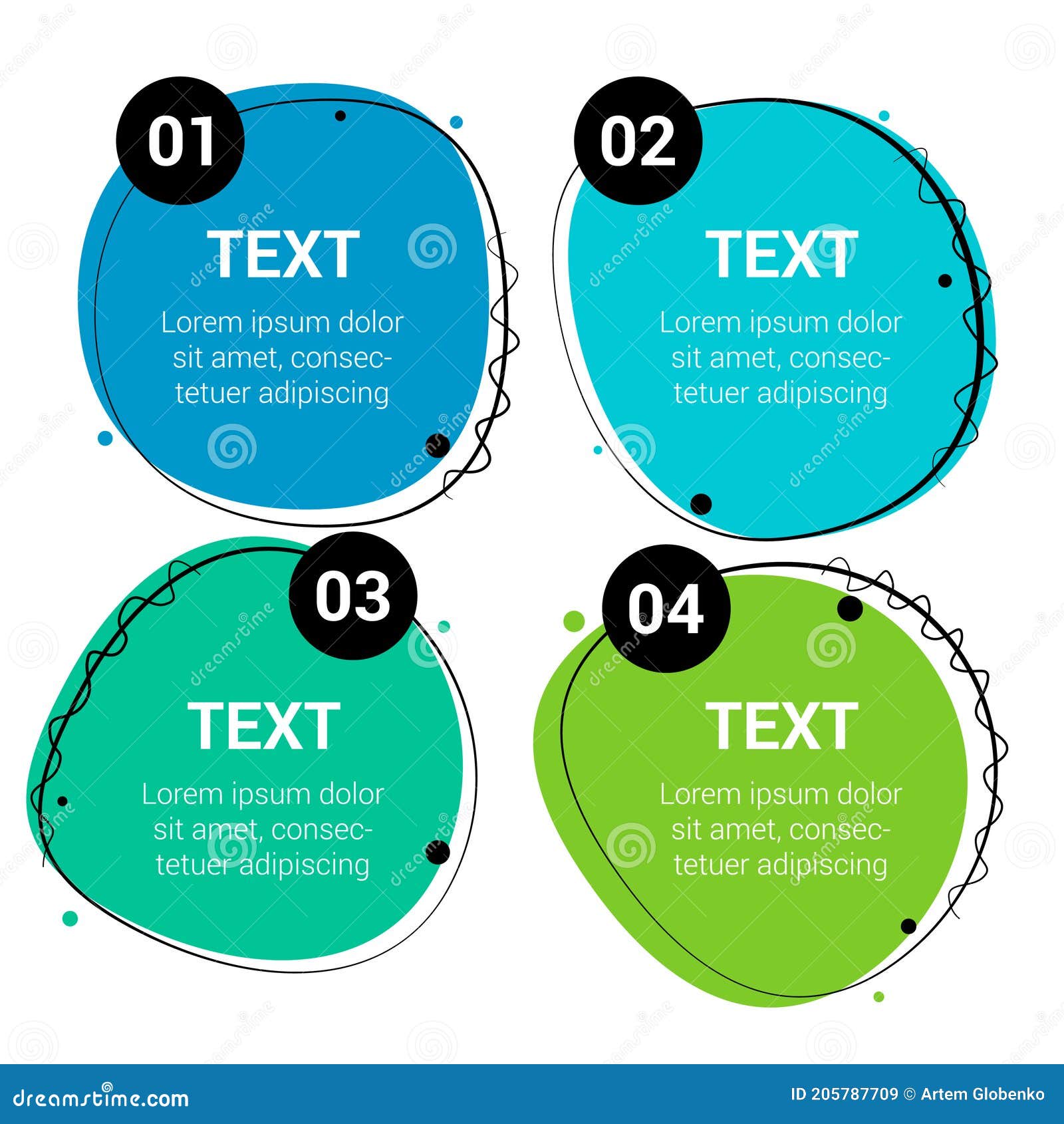 Infographic Elements, Forms for Text. Stock Vector - Illustration of ...