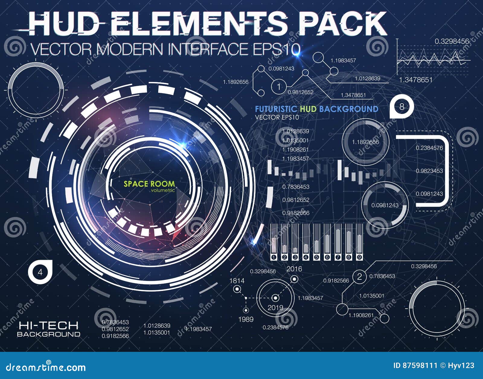 Infographic Elements. Futuristic User Interface HUD UI UX Stock Vector ...