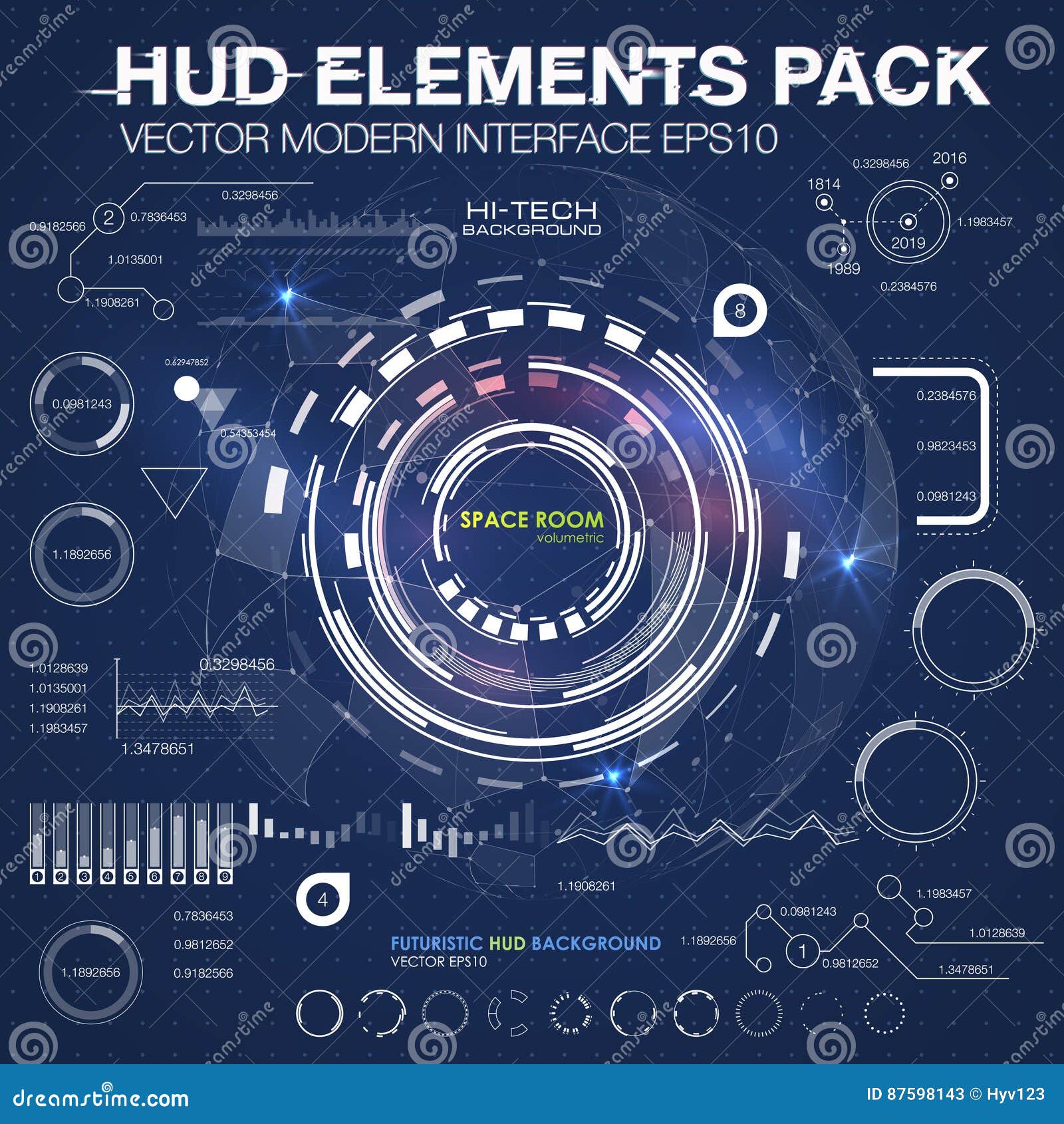 Infographic Elements. Futuristic User Interface HUD UI UX Stock Vector ...