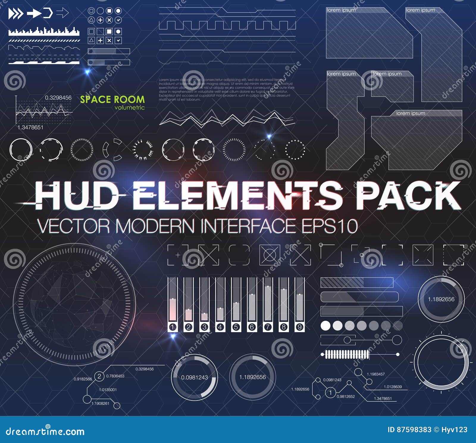 Infographic Elements. Futuristic User Interface HUD UI UX Stock Vector ...