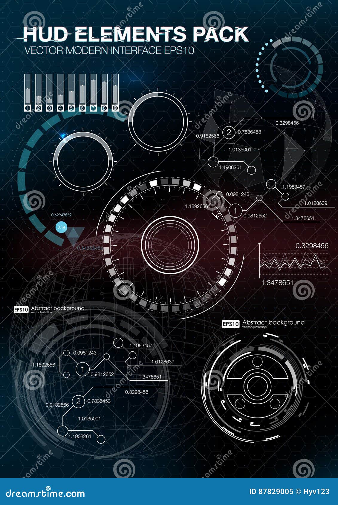 Infographic Elements. Futuristic User Interface HUD UI UX Stock Vector ...