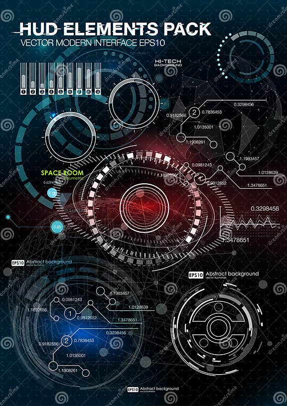 Infographic Elements. Futuristic User Interface HUD UI UX Stock Vector ...