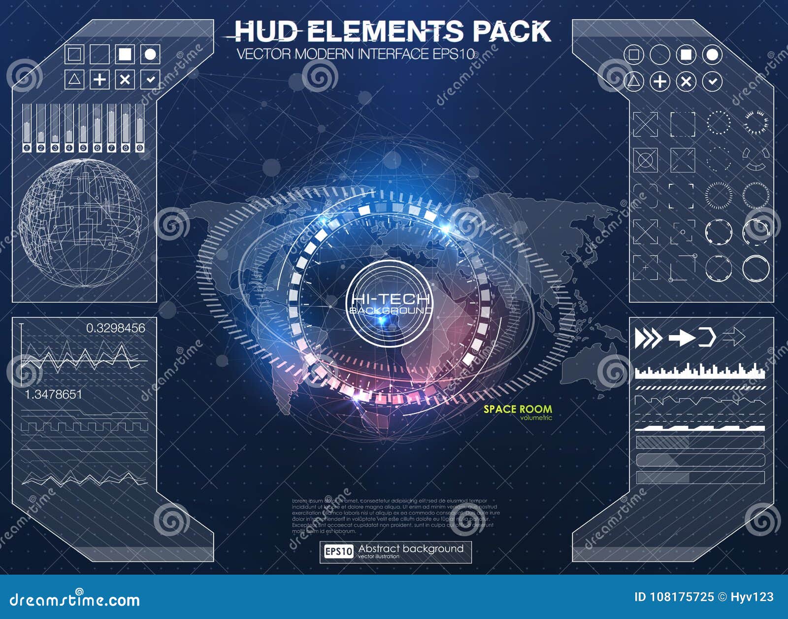 Infographic Elements. Futuristic User Interface HUD UI UX. Abstract ...
