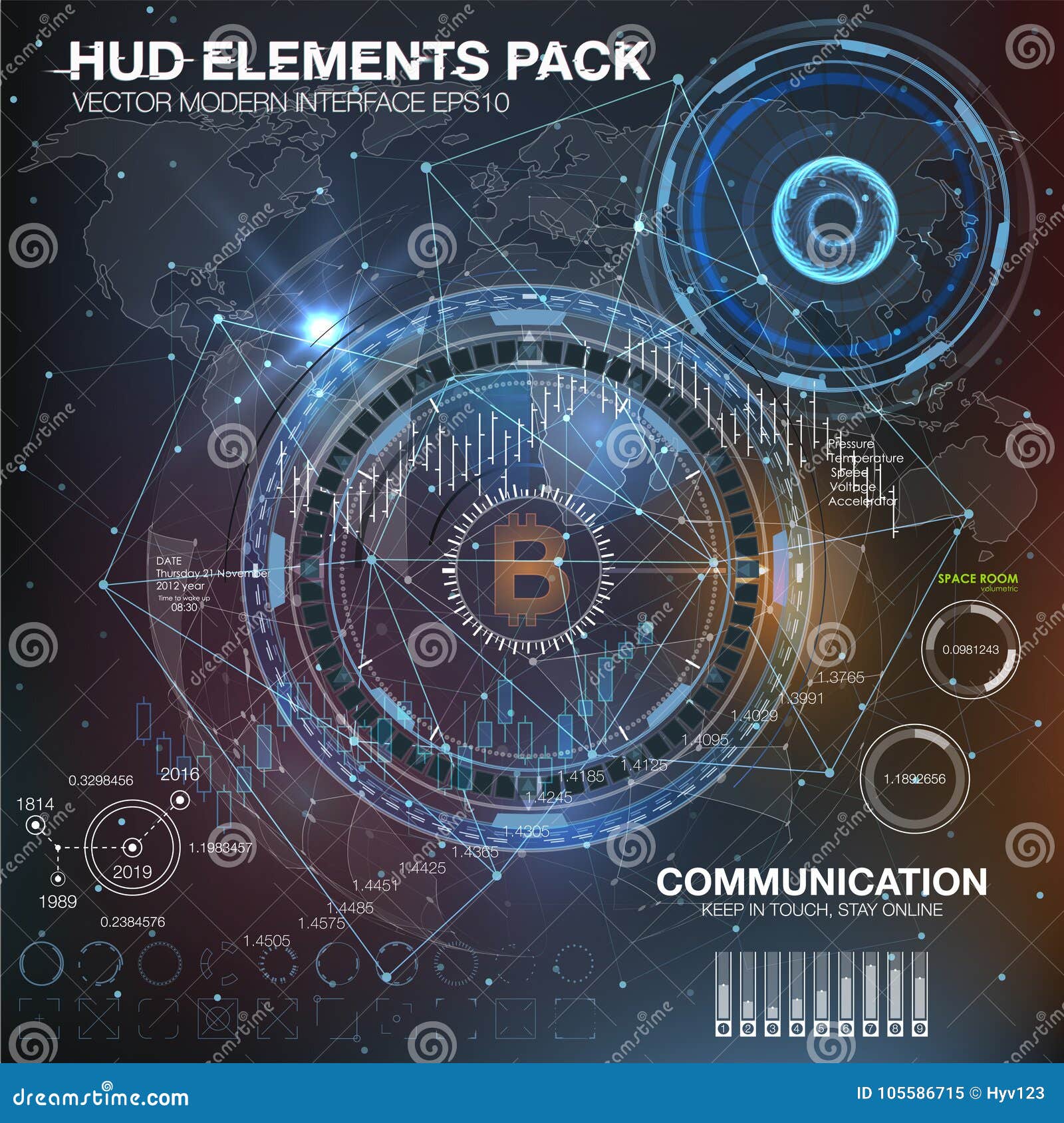 Infographic Elements. Futuristic User Interface HUD UI UX Stock Vector ...