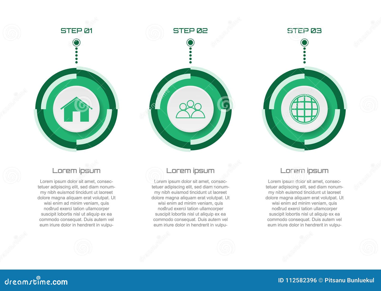 Infographic Elements Green Theme Concept Stock Vector - Illustration of ...