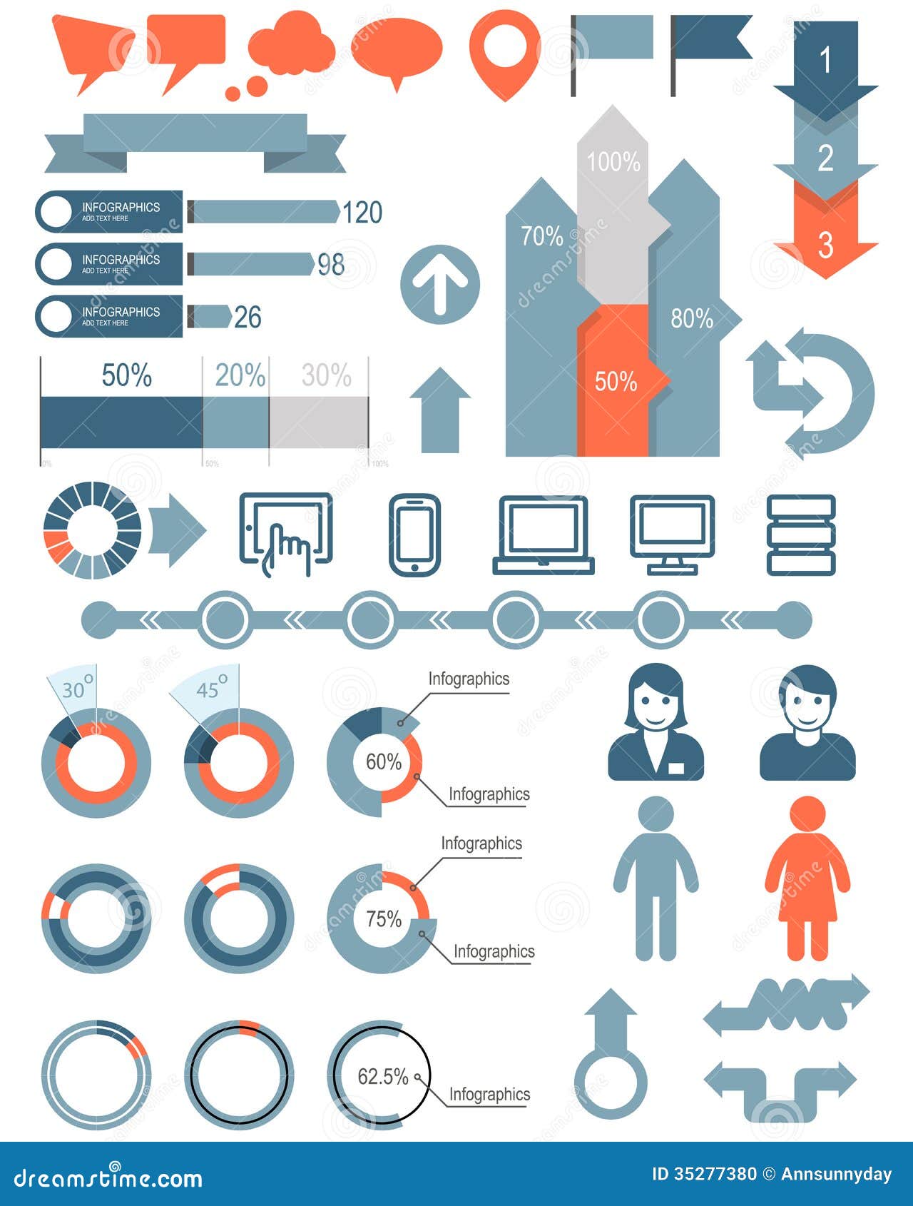 Infographic Elements and Icons Stock Vector - Illustration of round ...