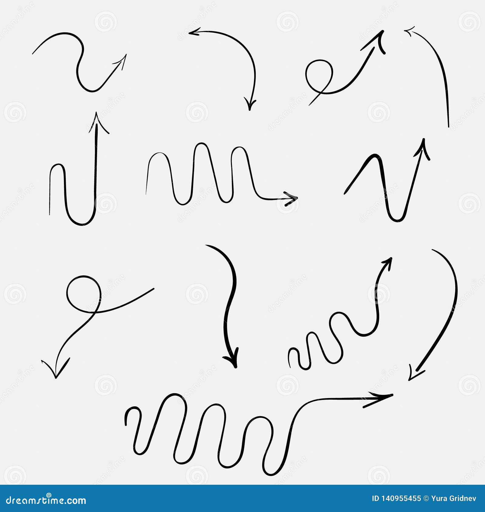 Infographic Elements on Isolated White Background. Hand Drawn Simple ...