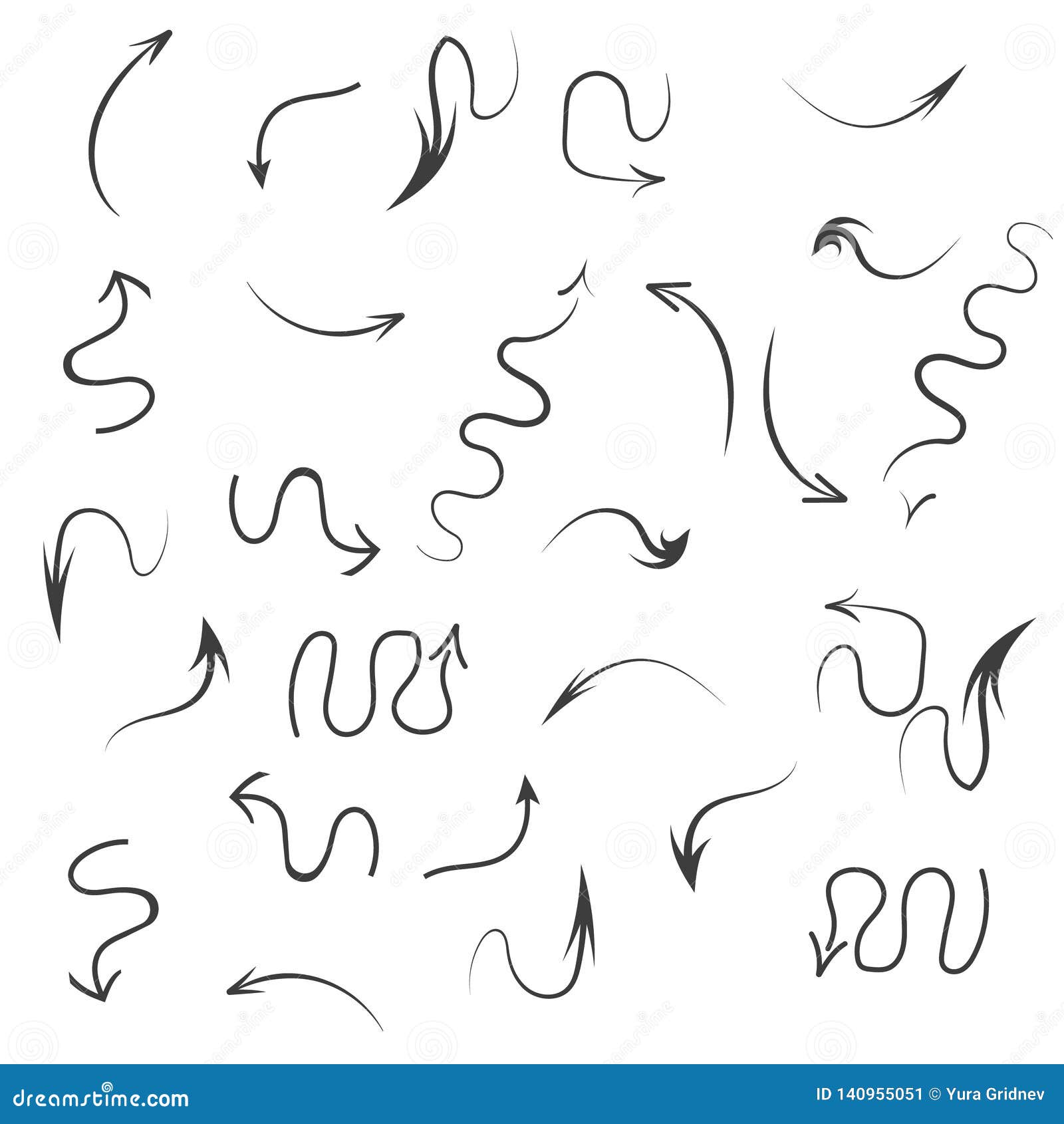 Infographic Elements on Isolated White Background. Hand Drawn Simple ...