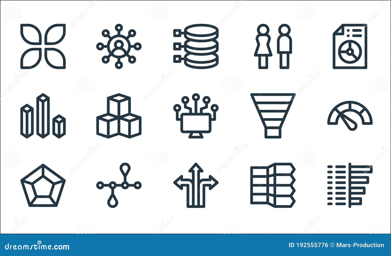 Funnel Of Cubes. Geometry Shapes That Goes Up And Down. Cube Cross ...