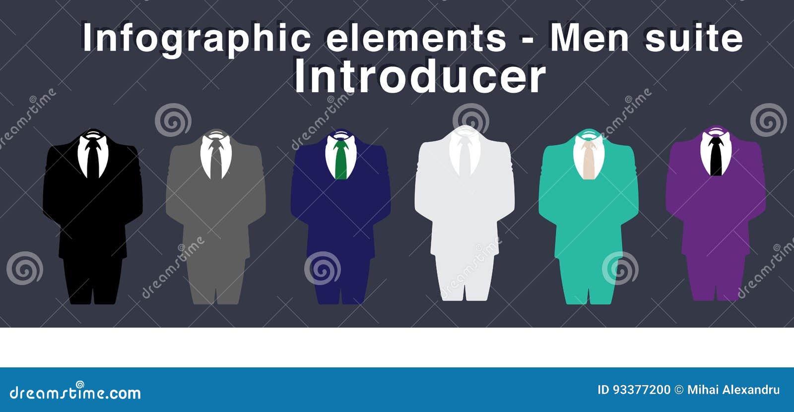 Infographic Elements - Men Suit Presenter - Vector Illustration ...