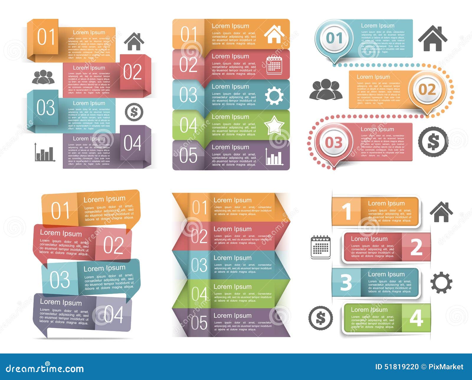 Infographic Numbers 1 To 10 In Overlapping Circles Vector Illustration ...