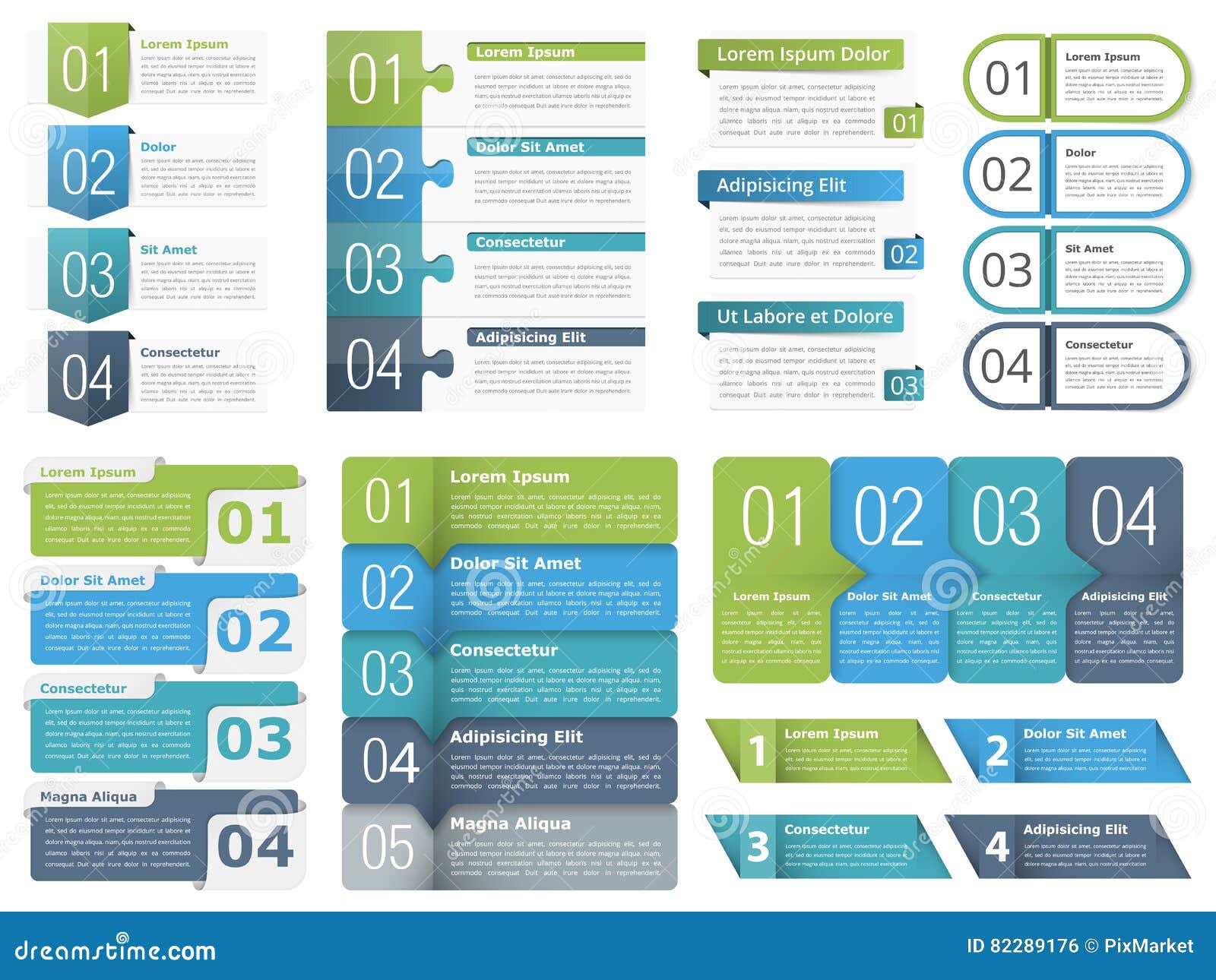 Infographic Elements with Numbers Stock Vector - Illustration of ...