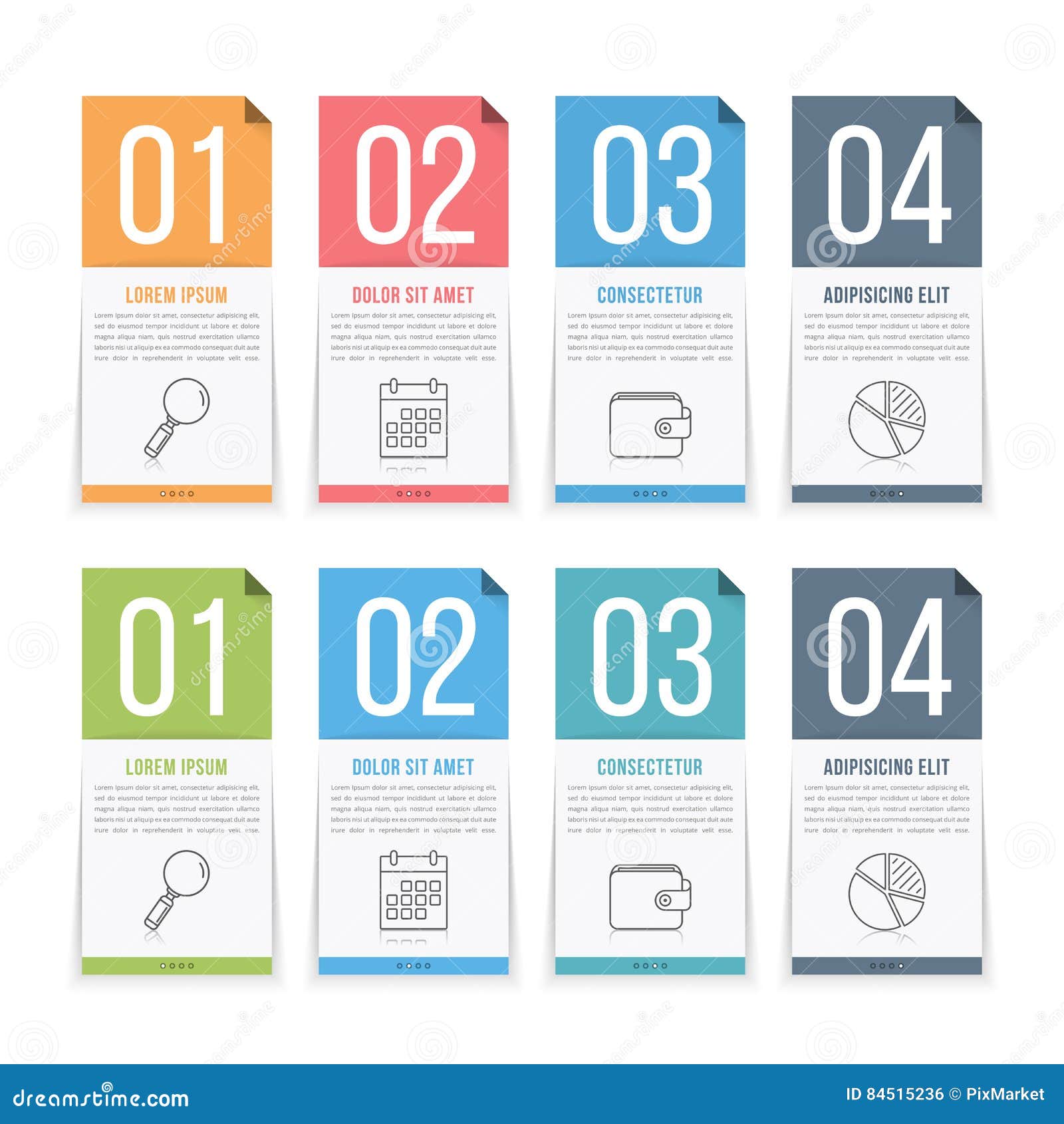 Infographic Elements with Numbers Stock Vector - Illustration of ...