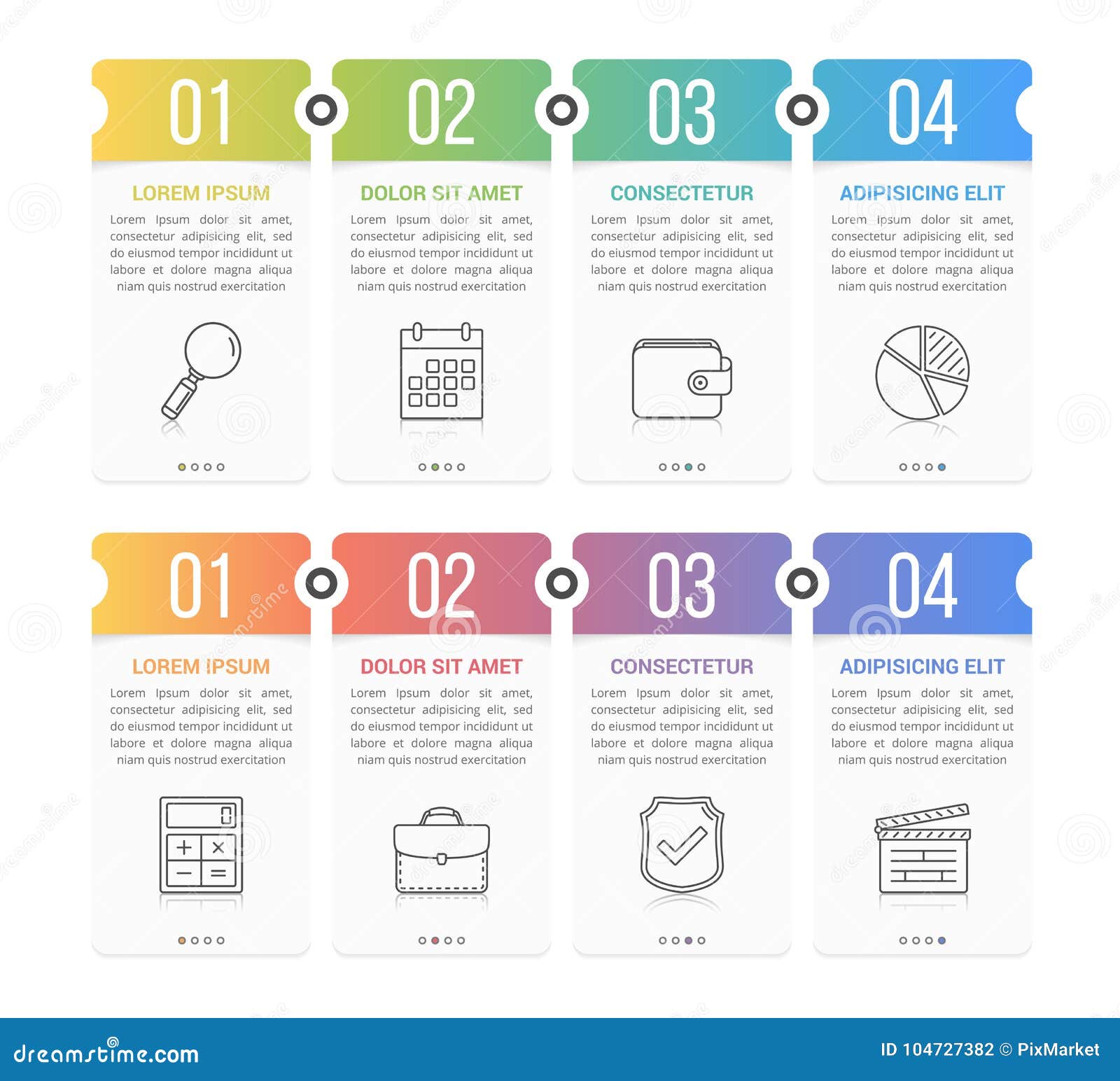 Infographic Elements with Numbers Stock Vector - Illustration of ...