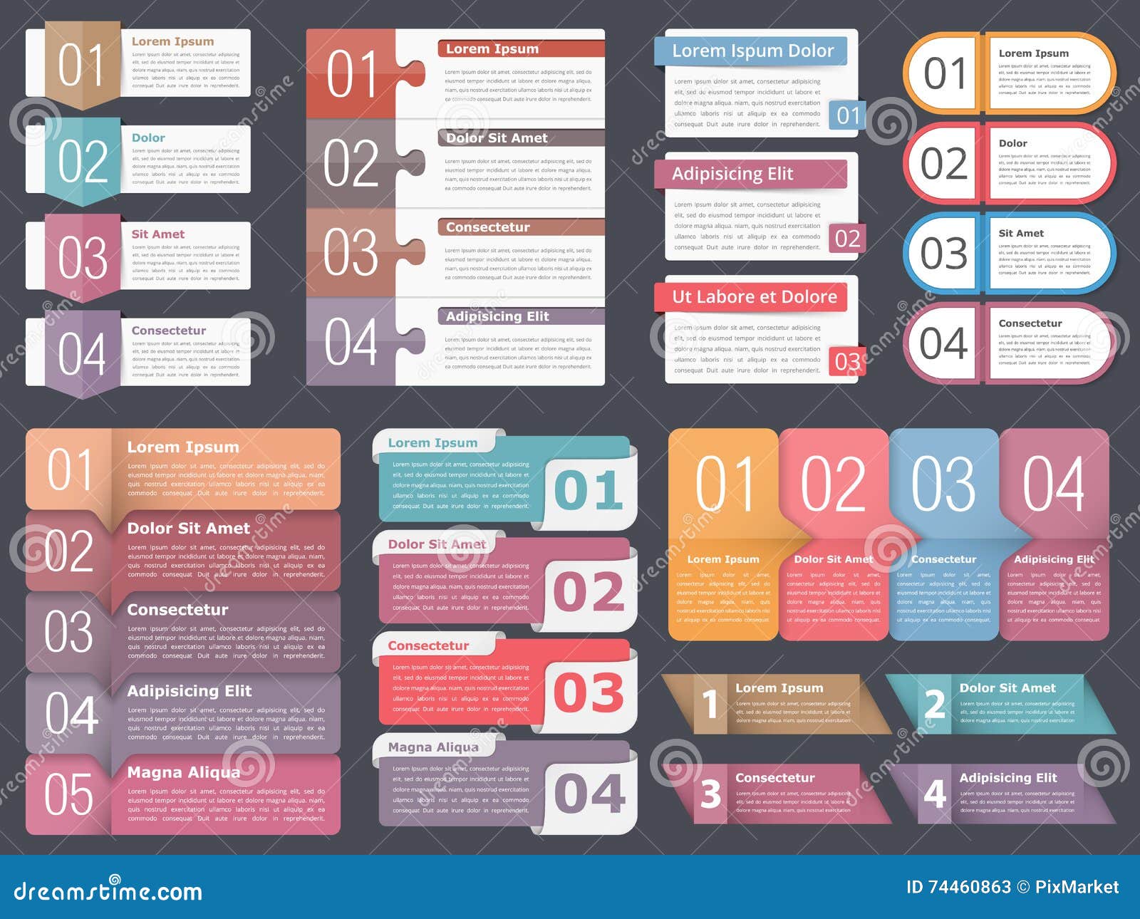 Infographic Numbers 1 To 10 In Overlapping Circles Vector Illustration ...
