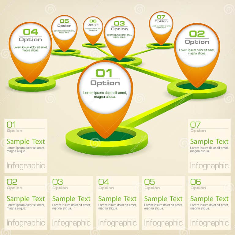 Infographic Elements with Pointer Stock Vector - Illustration of ...