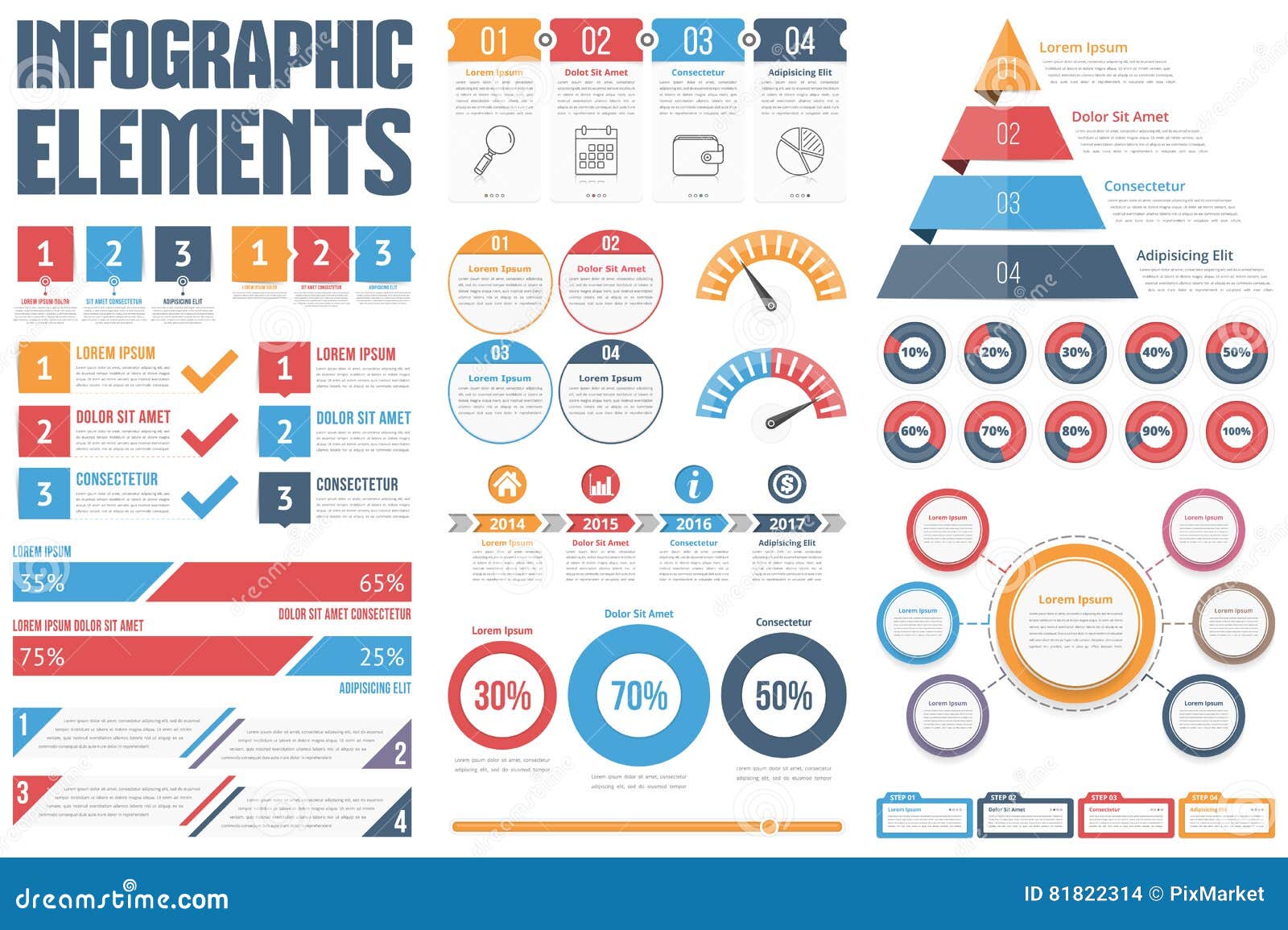 Infographic Elements stock vector. Illustration of organization - 81822314