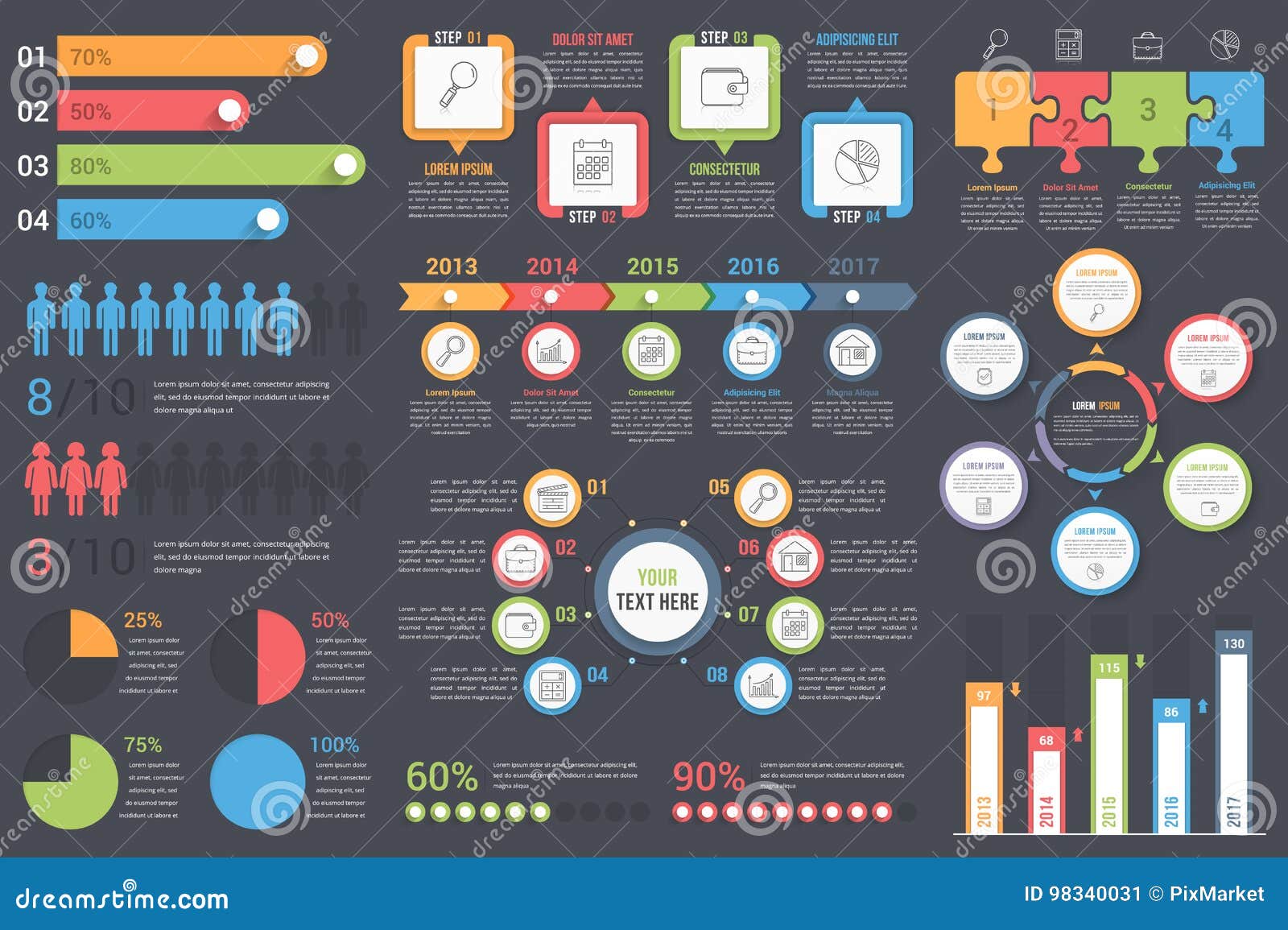 Infographic Elements stock vector. Illustration of design - 98340031