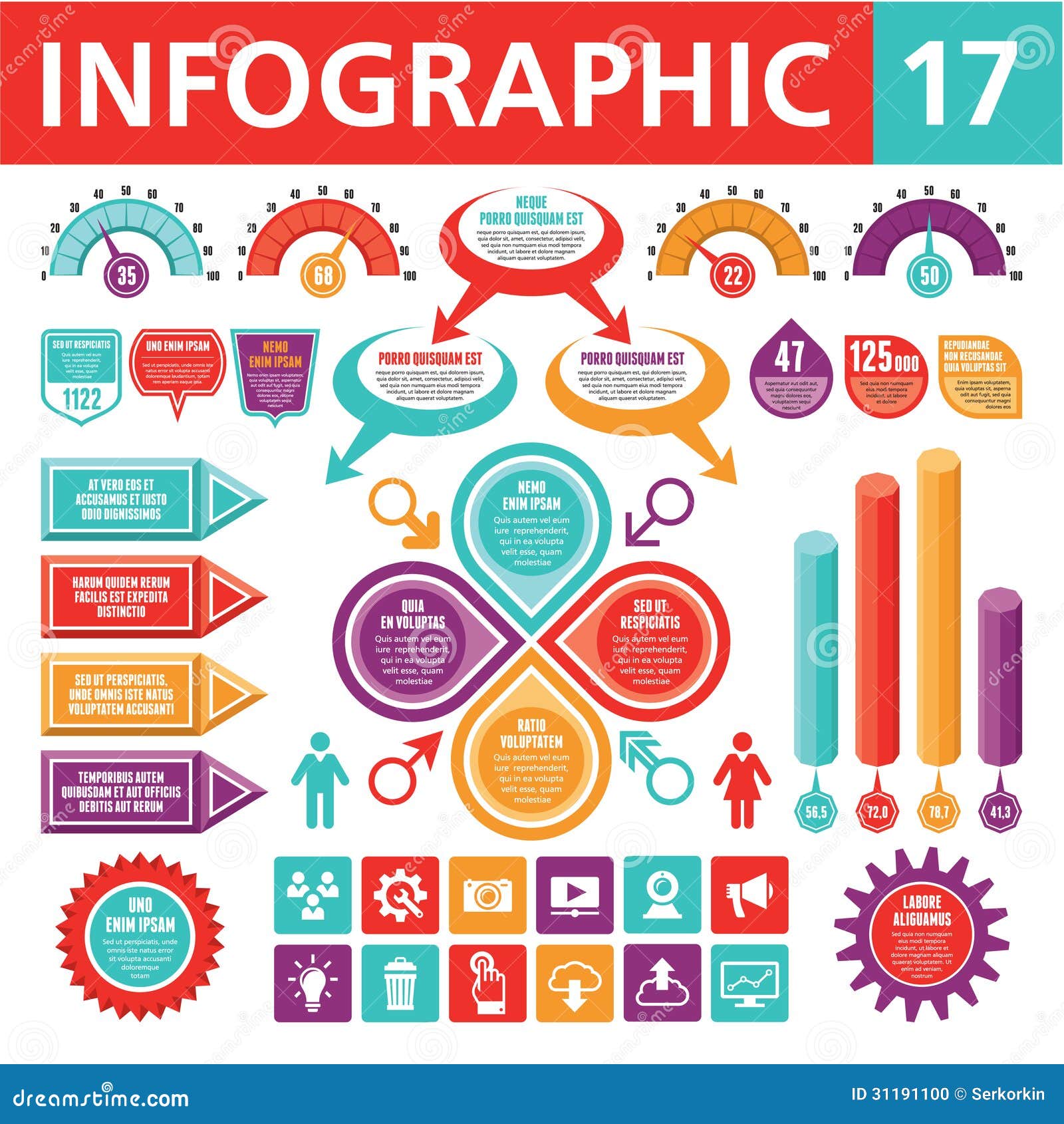 Infographic Elements 17 stock vector. Illustration of media - 31191100
