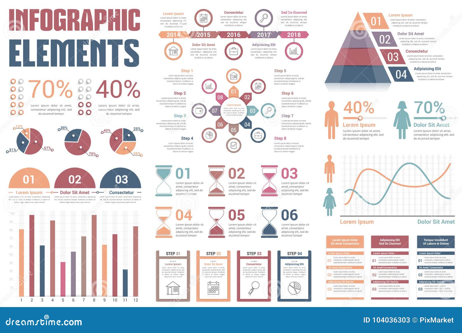 Infographic Elements stock vector. Illustration of four - 104036303