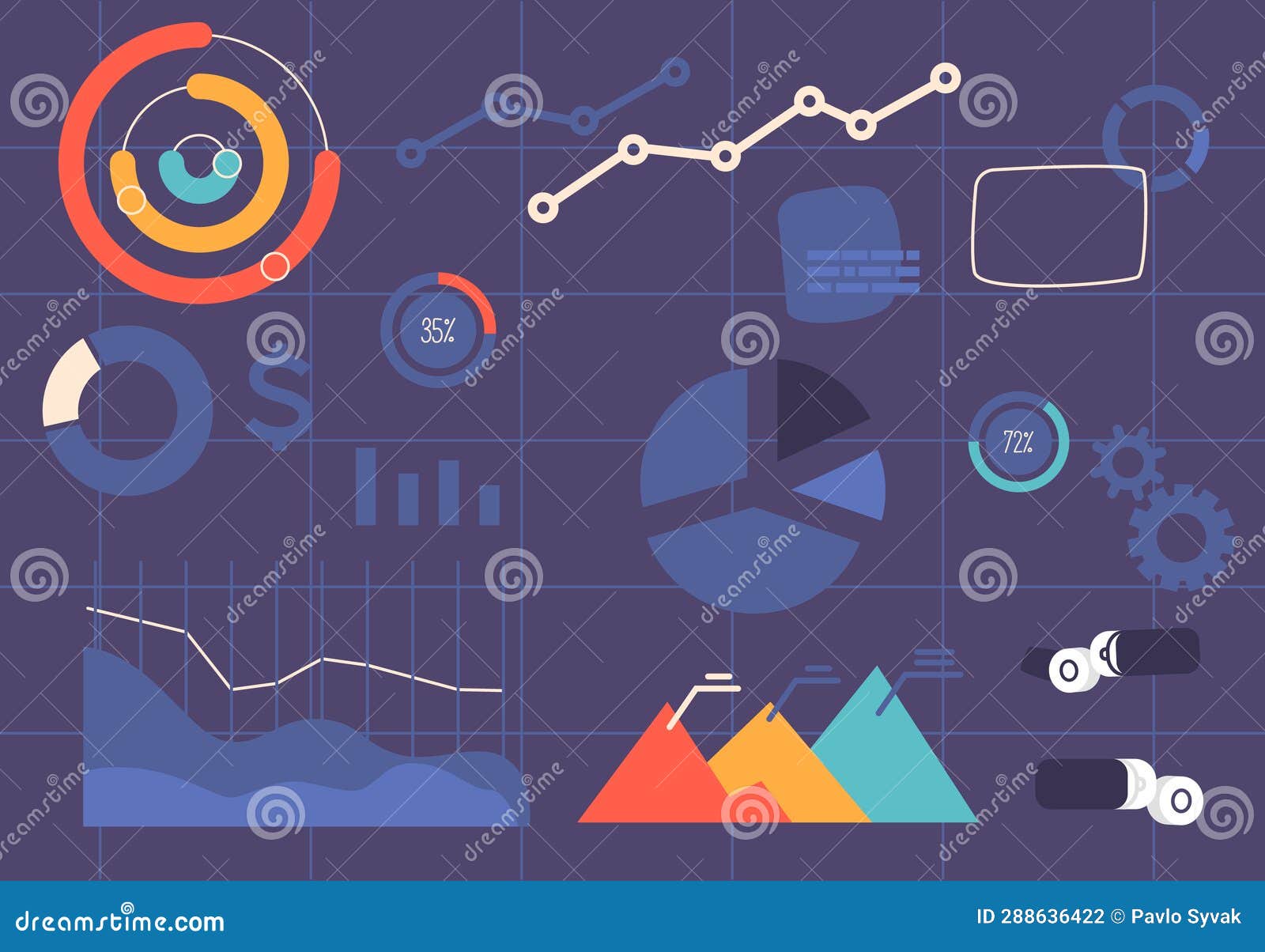 Infographic Elements Set Includes Visually Appealing Charts, Graphs ...