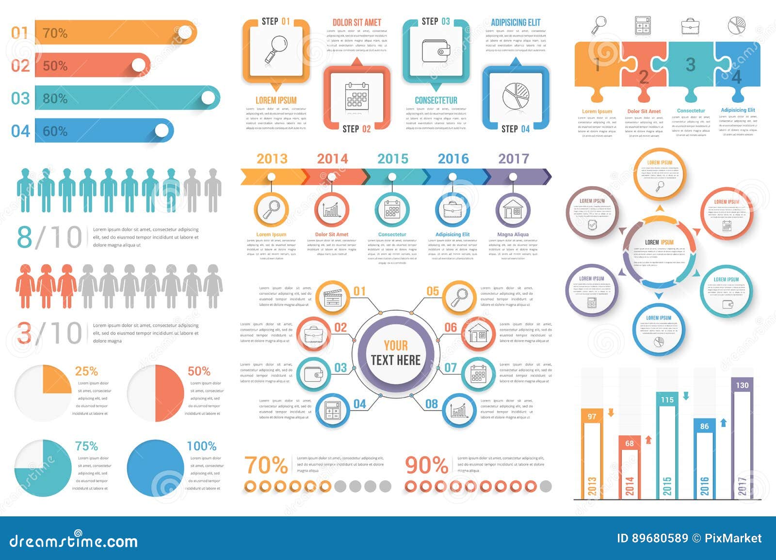 Workflow Puzzle Shows Process Flow Or Procedure Royalty-Free Stock ...