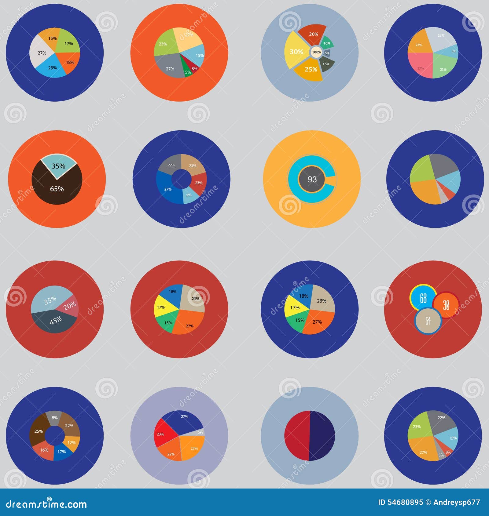 Infographic Elements. the Set is Round . Items for Business, Statistics ...